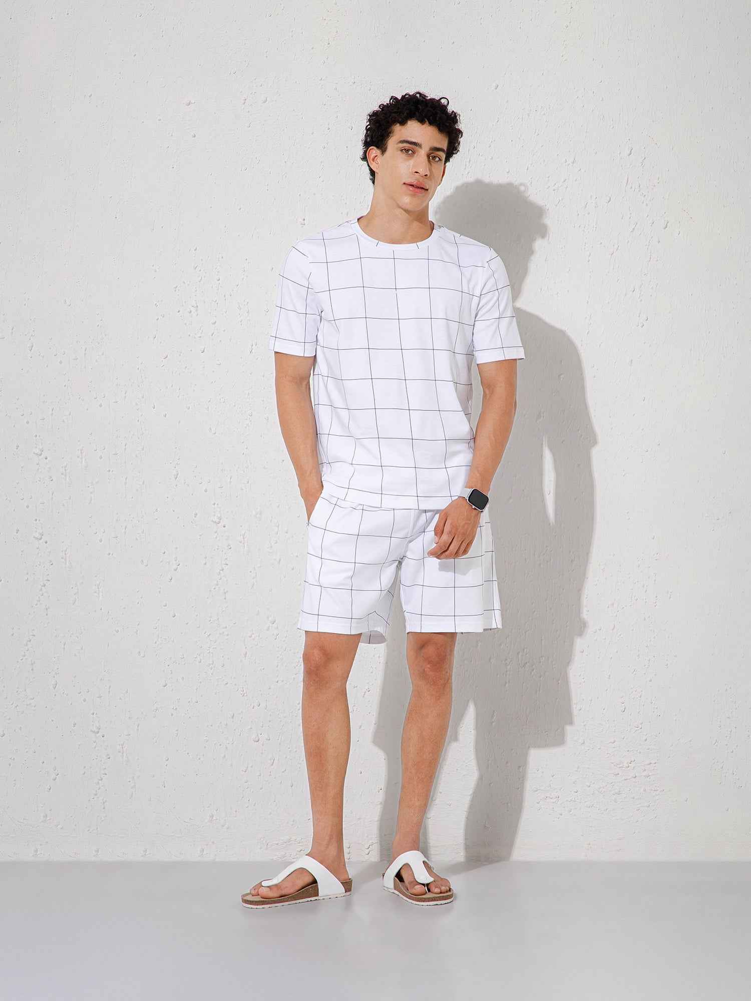 White Black Stylish Cord Set for Men | Pima Mercerised Cotton